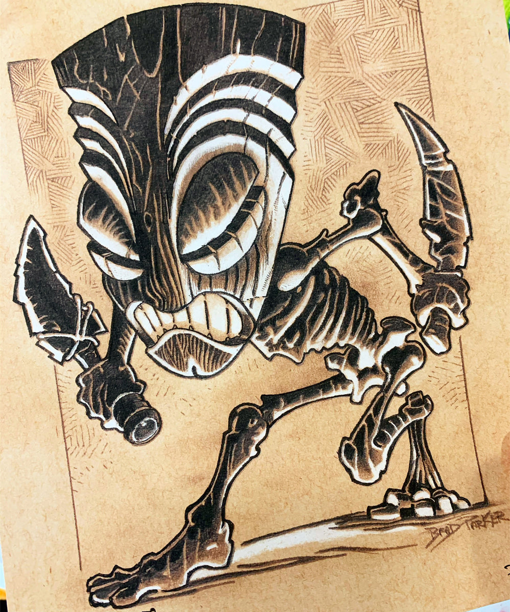 CELEBRATING MY FIFTEEN! GHOST Tiki - Monochromatic Giclee - LIMITED ED ...